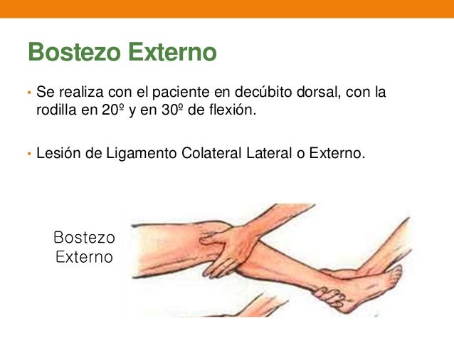 Exploración de rodilla