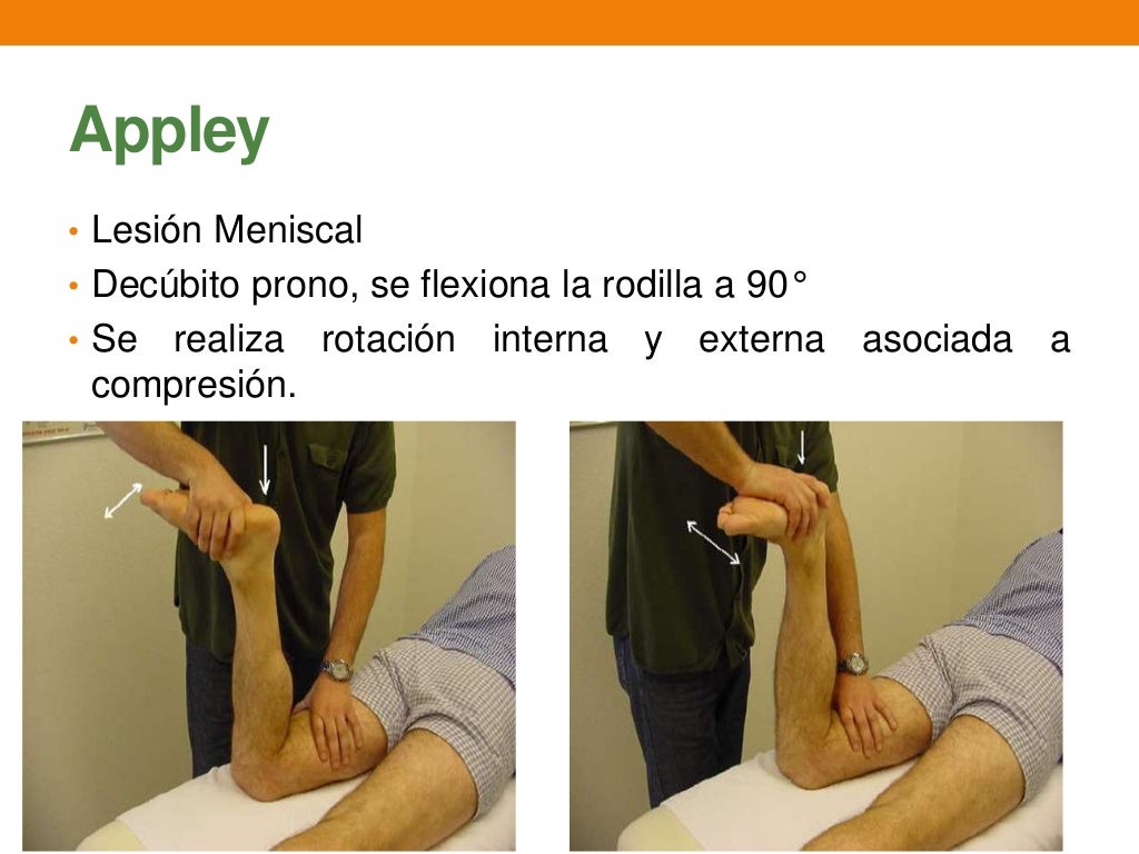 Exploración de rodilla