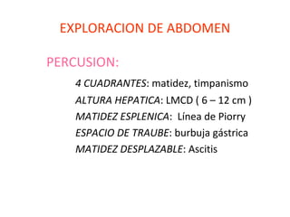 Exploracion abdomen | PPT