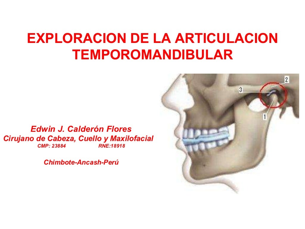 EXPLORACION DE LA ARTICULACION TEMPOROMANDIBULAR