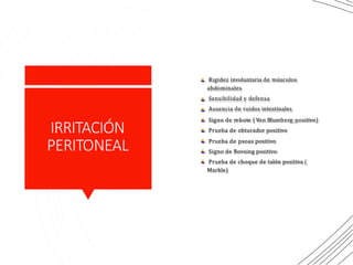 Exploracion abdominal de la materia de semiologia | PPTX