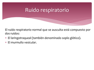 Exploracion toracica | PPTX