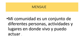 Explorando mi comunidad presentacion | PPTX