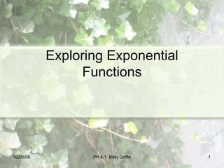 Exploration of Exponential Functions | PPT
