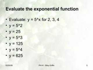 Exploration of Exponential Functions | PPT