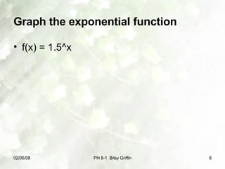 Exploration of Exponential Functions | PPT