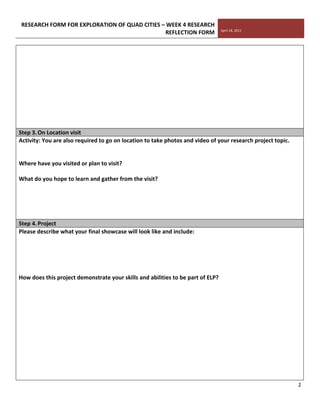 Exploration research form | PDF