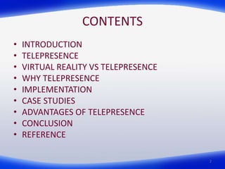 Exploration and implementation of next generation telepresence system | PPT