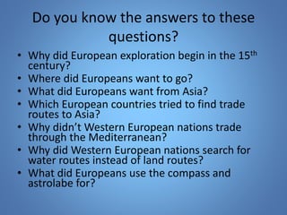 Exploration & Colonization Presentation | PPTX