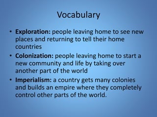 Exploration & Colonization Presentation | PPTX