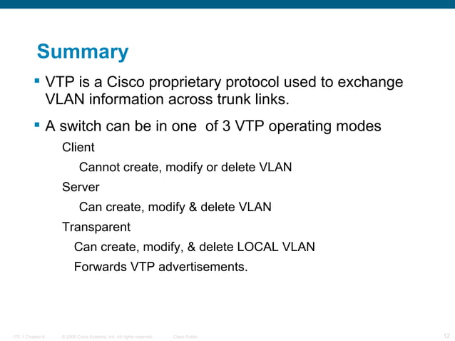 VTP | PPT | Computer Networking | Computing