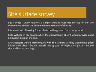 Exploration Method’s in Archaeological Studies & Research | PPTX