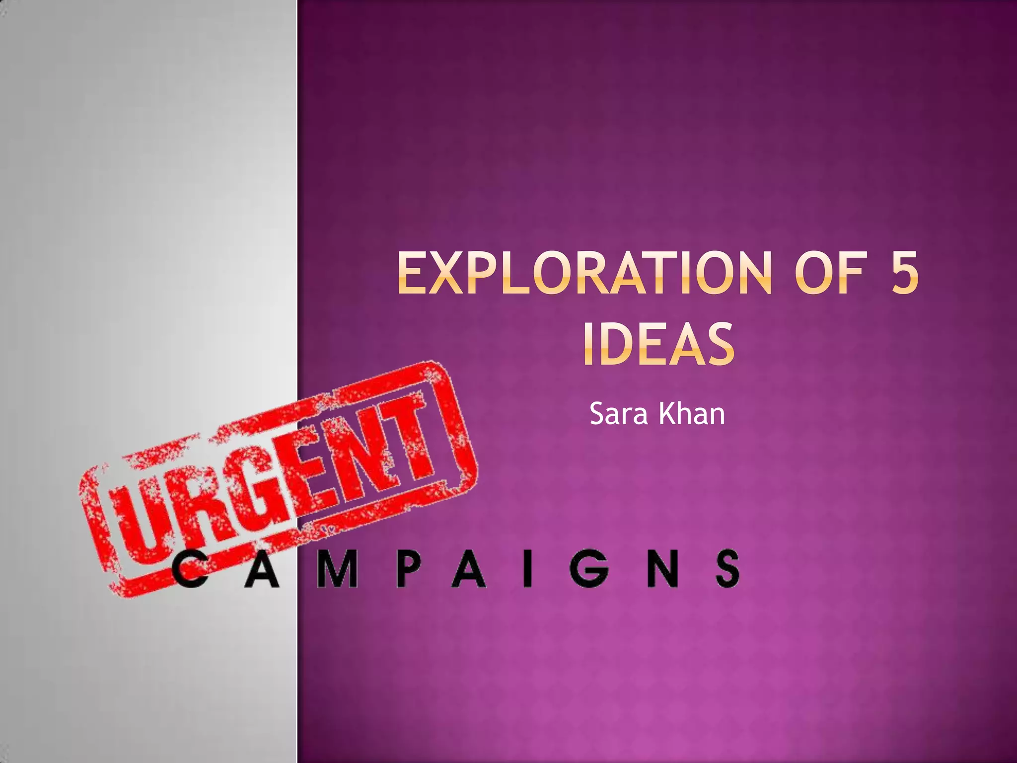 Exploration of 5 ideas | PPTX