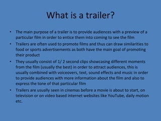 Exploration of film trailers | PPT | Movies | Entertainment