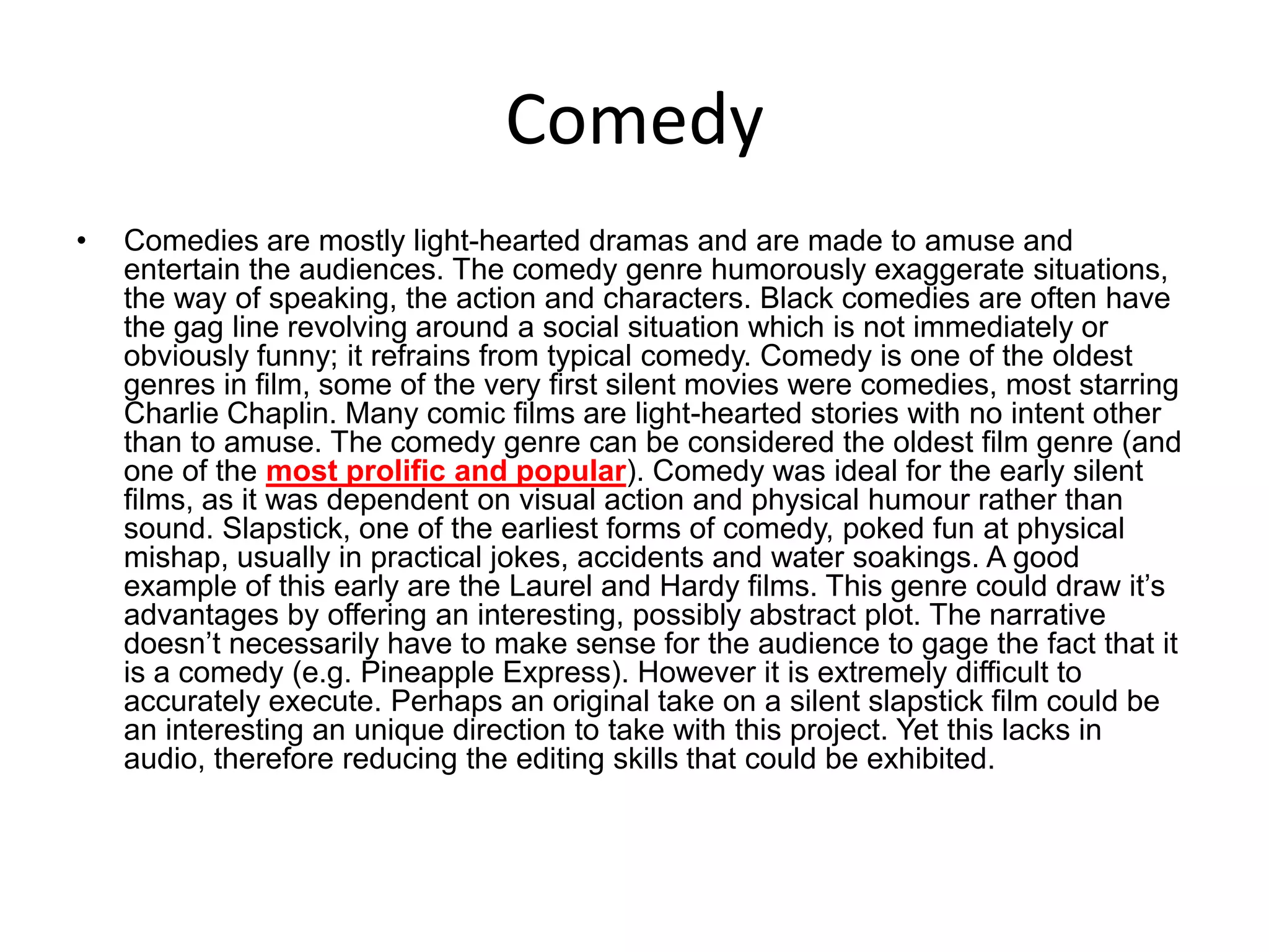 Exploration of Genre of Film | PPTX