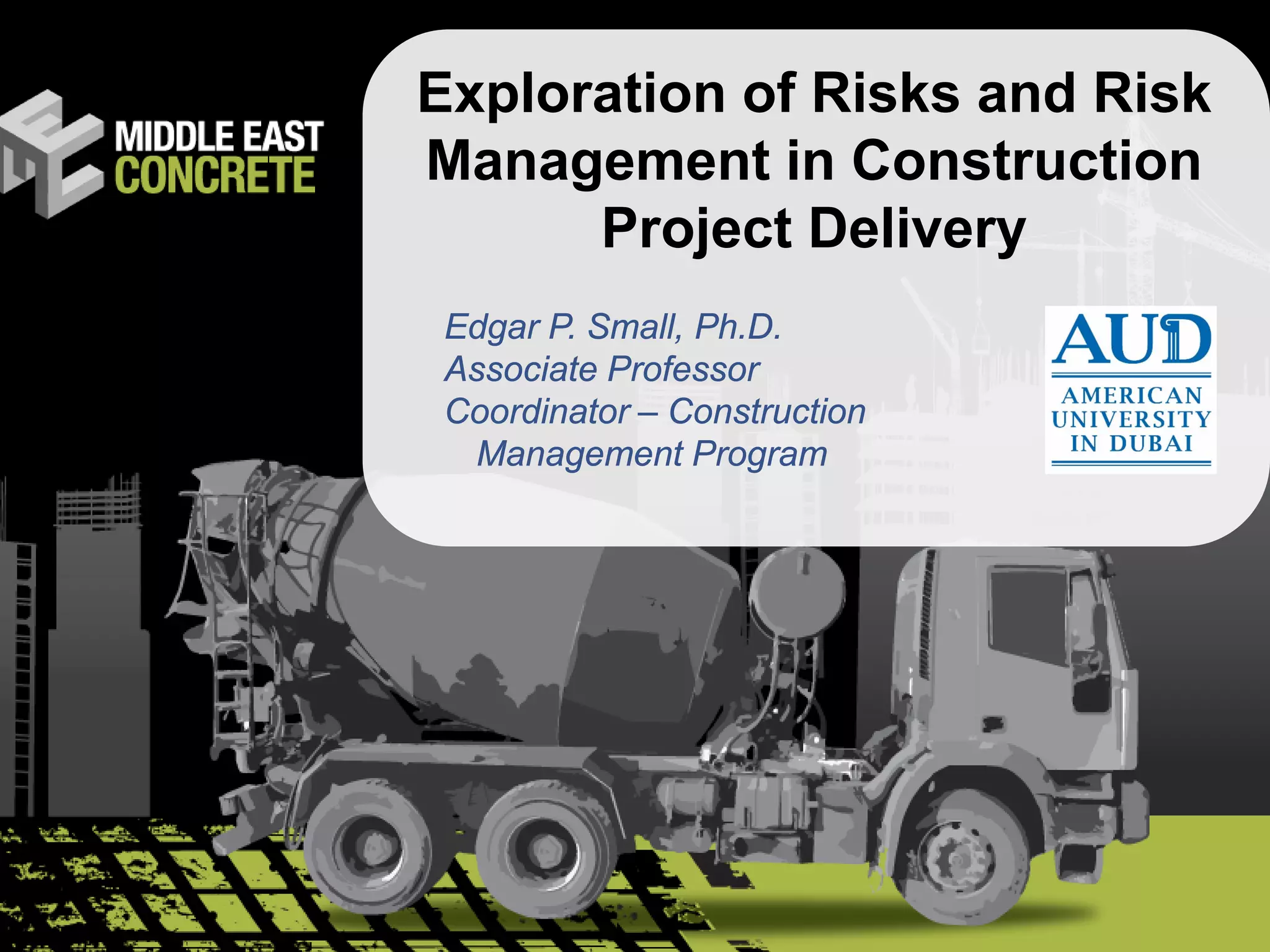 Exploration of risks and risk management in construction project ...
