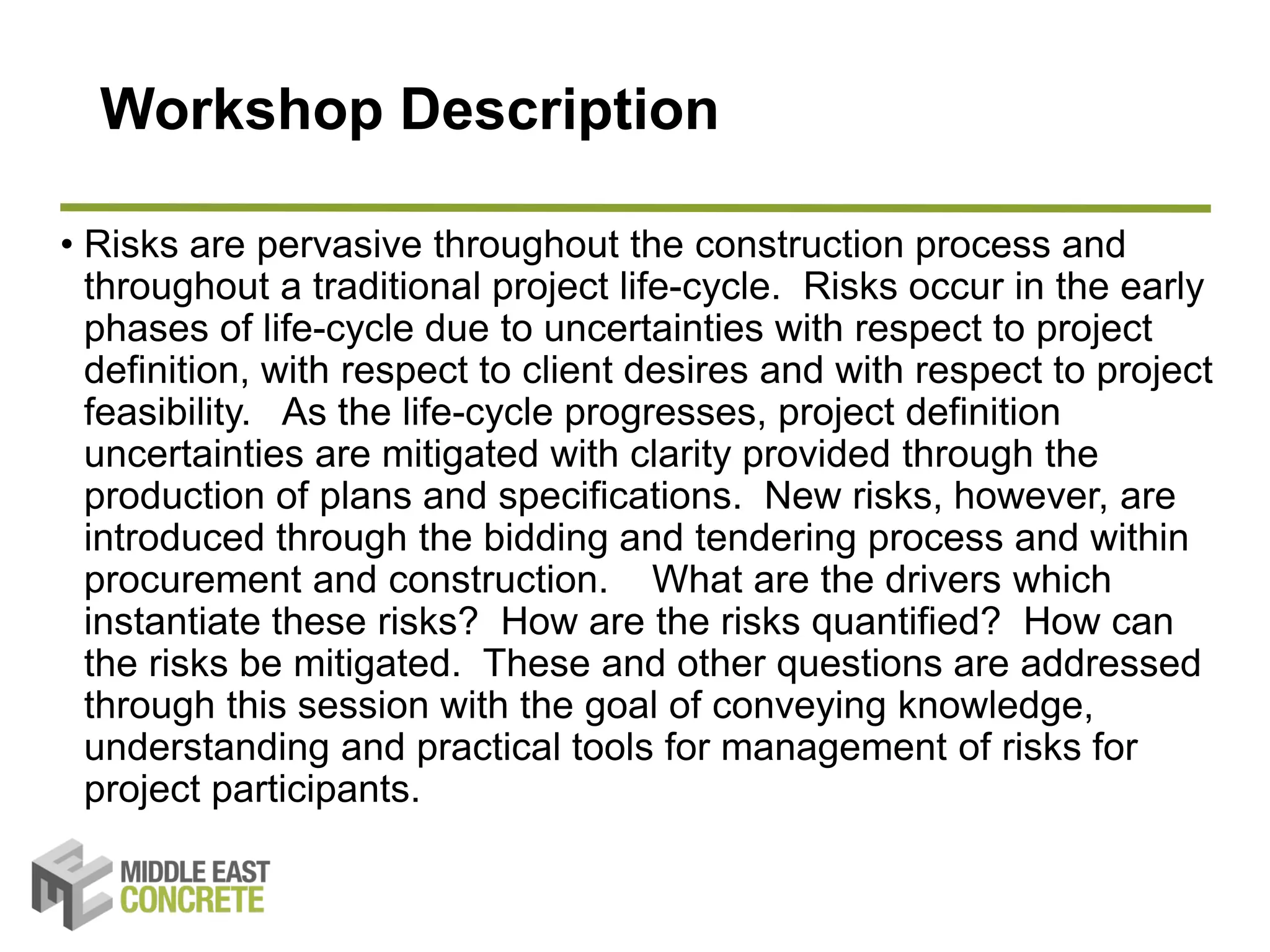 Exploration of risks and risk management in construction project ...