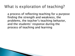 Exploration of teaching versi baru | PPTX | Educational Assessment ...