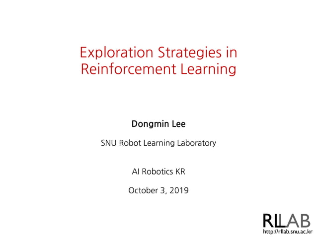 Exploration Strategies In Reinforcement Learning Pdf Artificial Intelligence Technology