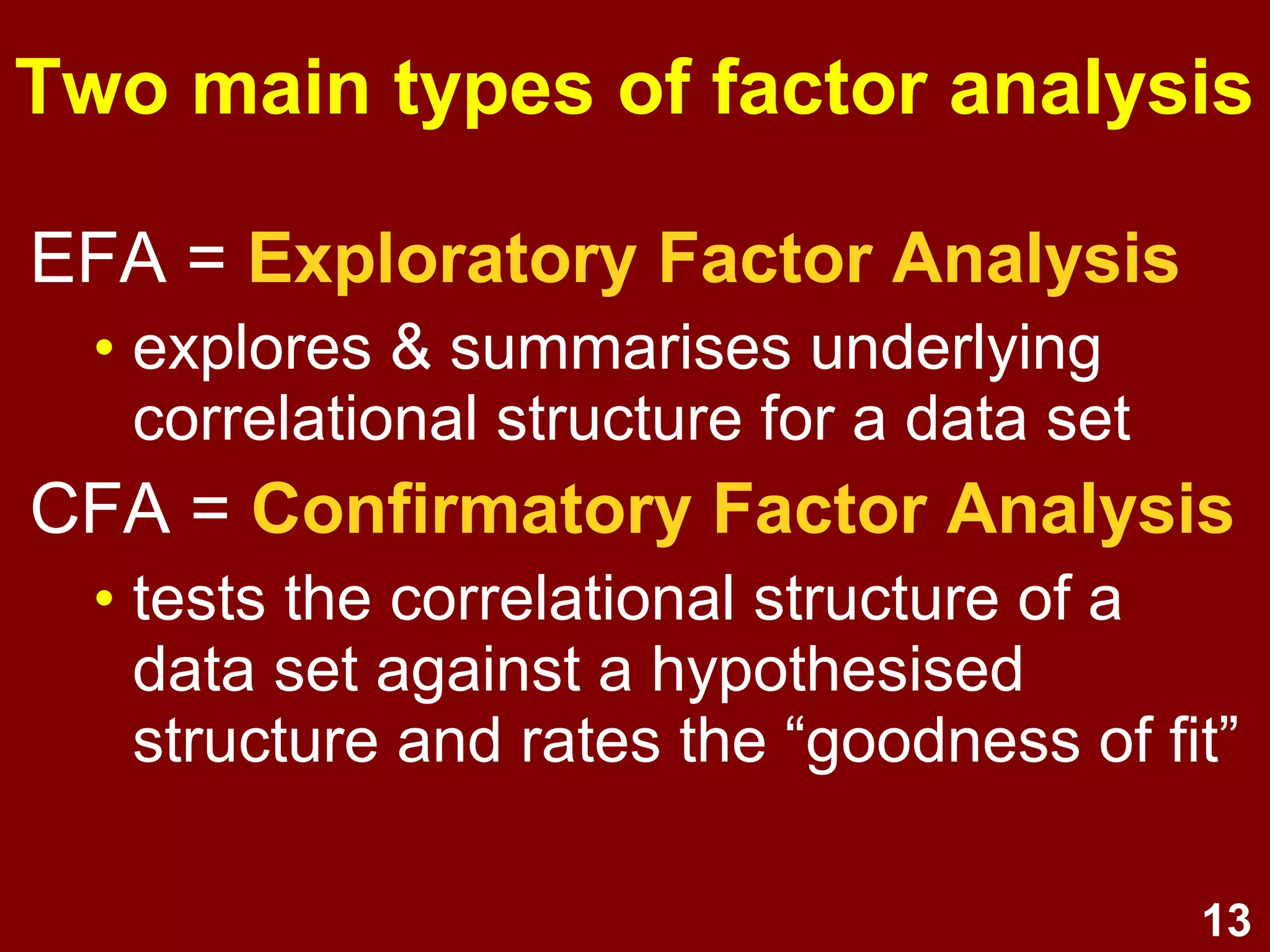 Exploratory factor analysis | ODP