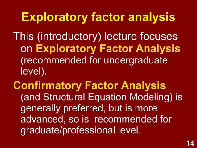 Exploratory factor analysis | ODP | Science