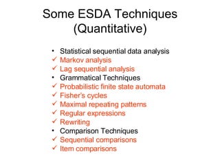 Exploratory Sequential Data Analysis | PPT