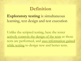 Exploratory Testing As A Quest | PPT