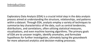 Exploratory Data Analysis.pptx for Data Analytics | PPTX