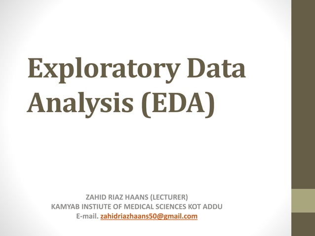 Exploratory Data Analysis Eda Pptx Computing Technology And Computing
