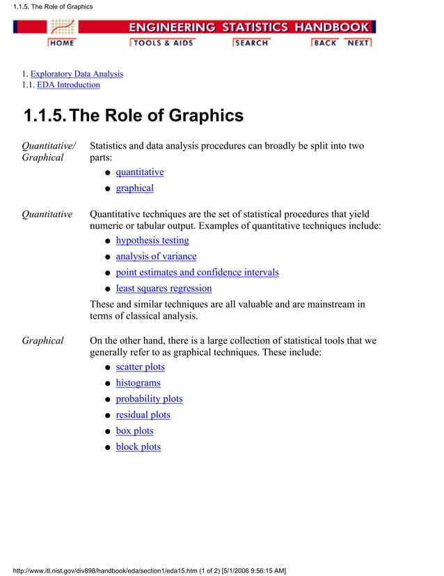 Exploratory Data Analysis Handbook Engineering