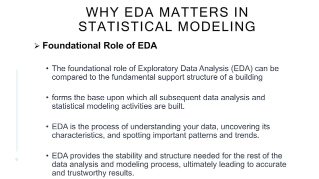 EXPLORATORY DATA ANALYSIS IN STATISTICAL MODeLING.pptx