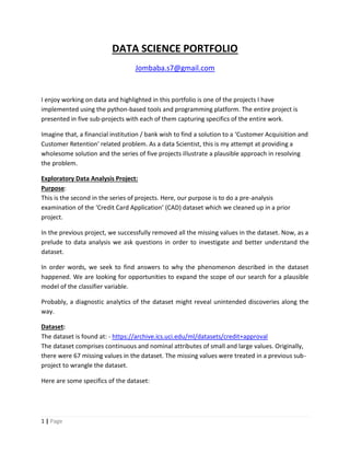 Exploratory data analysis project | PDF