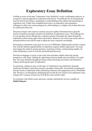 Exploratory Essay Definition.pdf