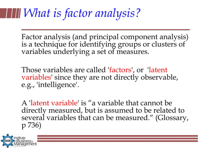 Exploratory factor analysis | PPTX