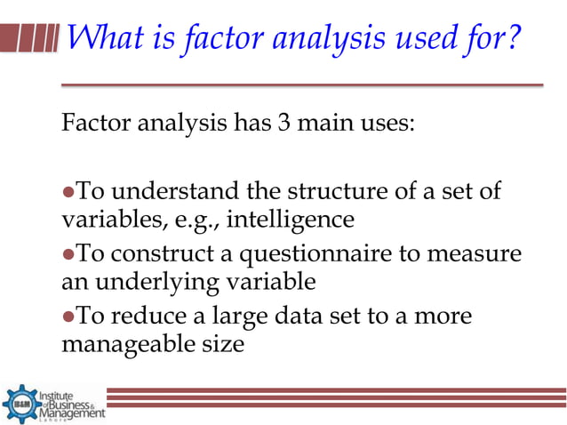 Exploratory factor analysis | PPTX