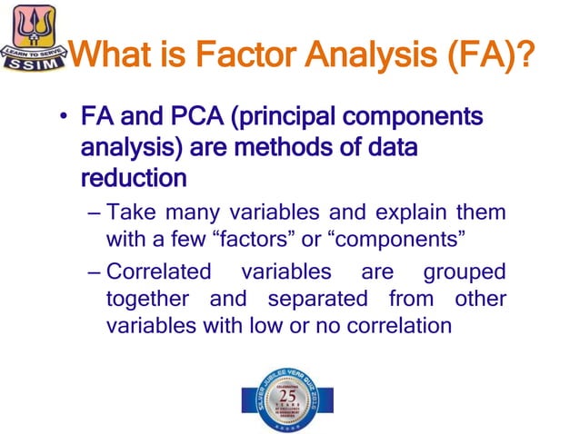 Exploratory factor analysis | PPTX
