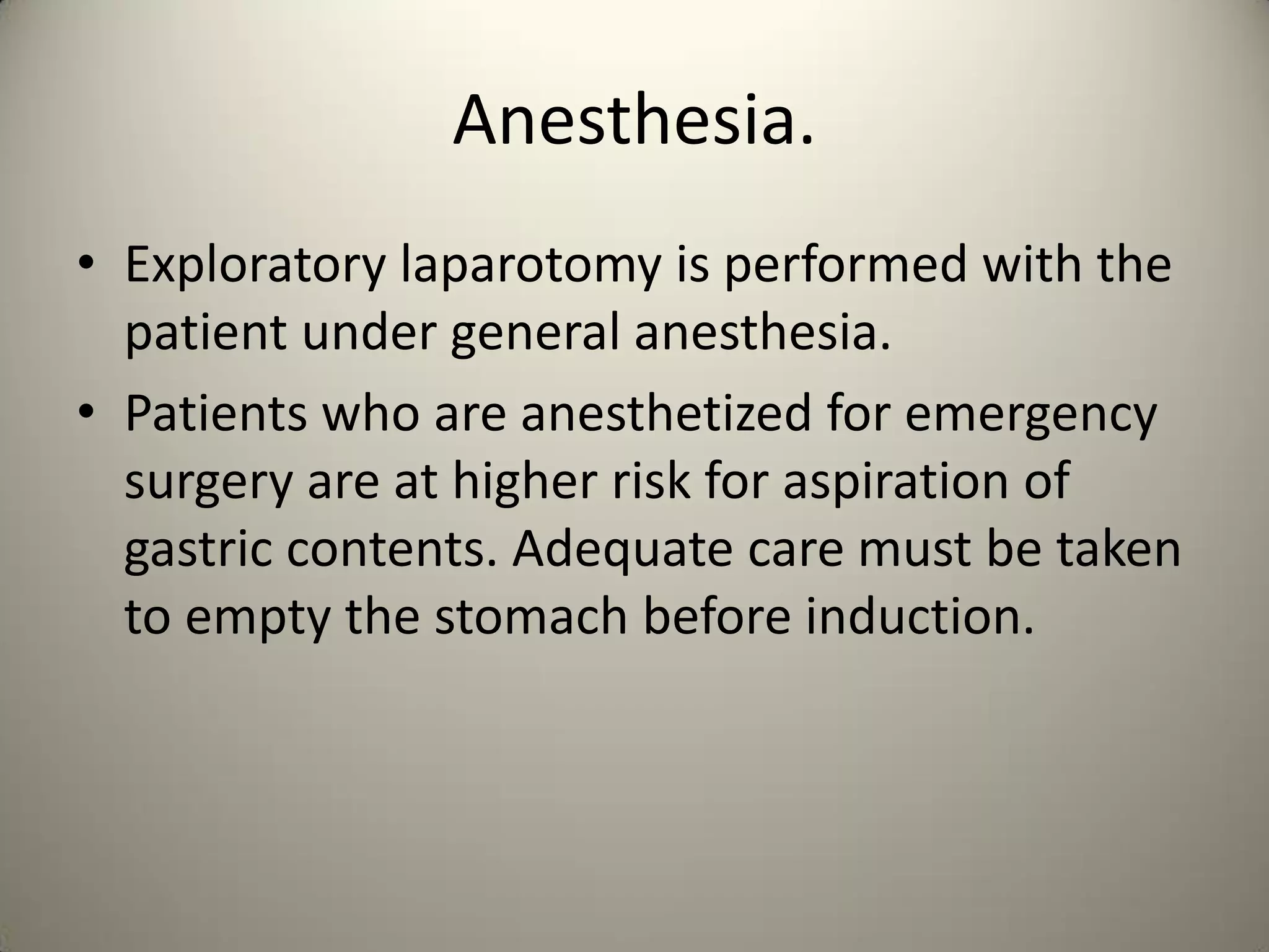 Exploratory laparotomy | PDF