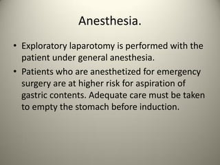 Exploratory laparotomy | PDF