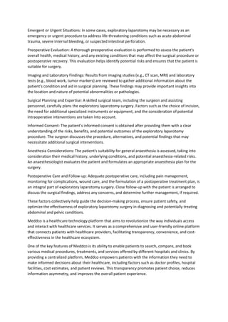 Exploratory Laparotomy Surgery.docx | Digestive Disorders | Diseases ...