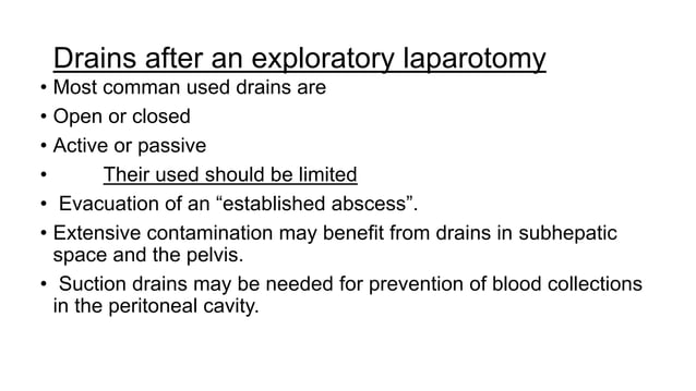 EXPLORATORY LAPROTOMY indications and procedure.pptx | Digestive ...