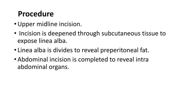 EXPLORATORY LAPROTOMY indications and procedure.pptx | Digestive ...