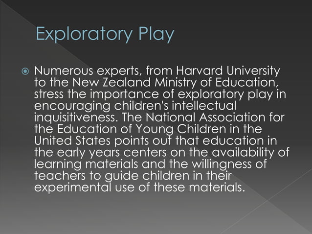 Exploratory Play in Early Childhood Learning | PPTX