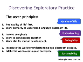 Exploratory practice, complexity and elt | PPTX | Educational ...