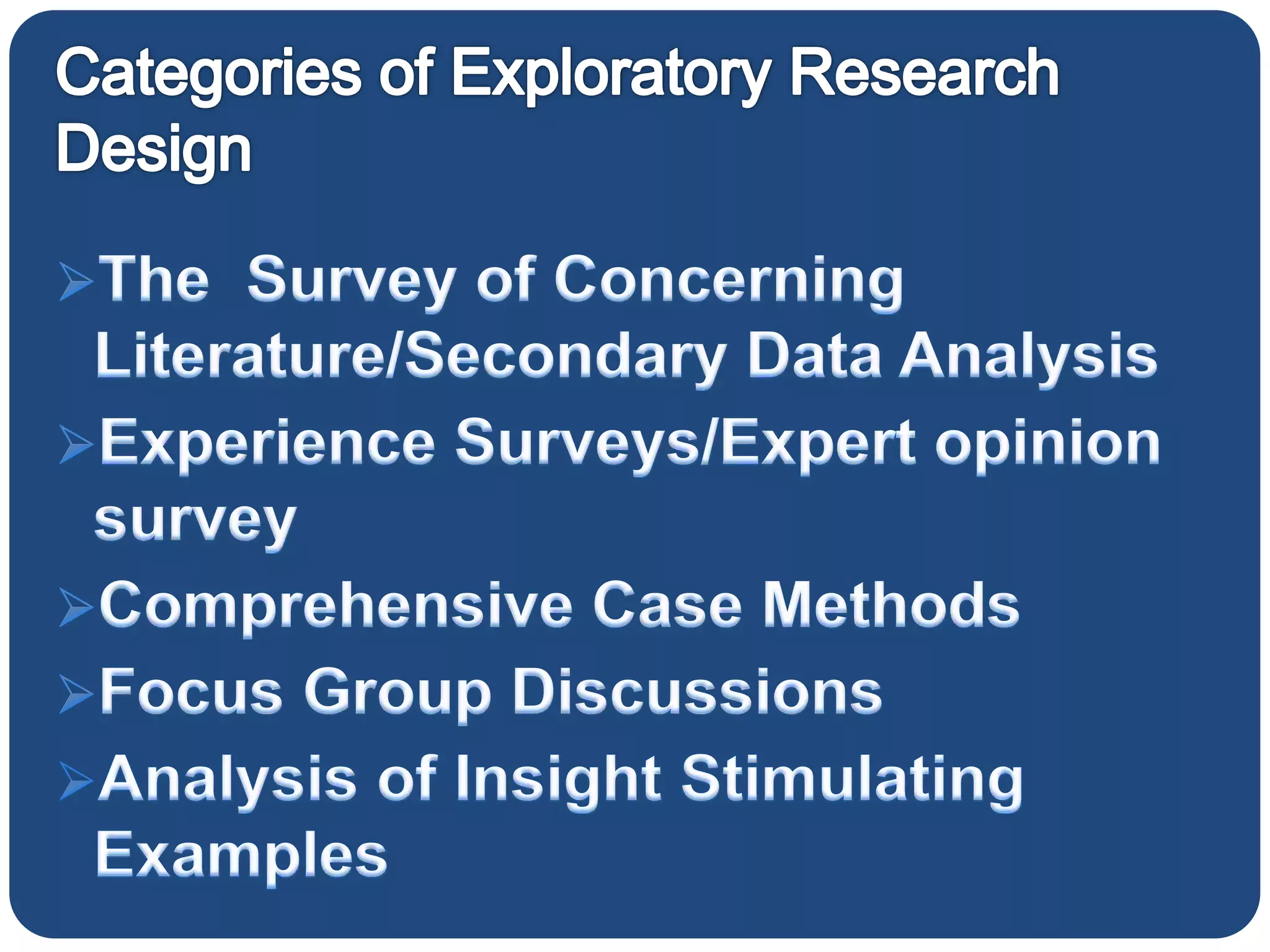 Exploratory Research Design - Meaning and Methods | PPTX