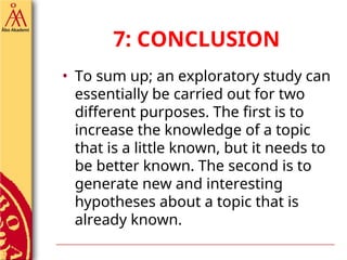 Exploratory Research.ppt important for mba | PPT