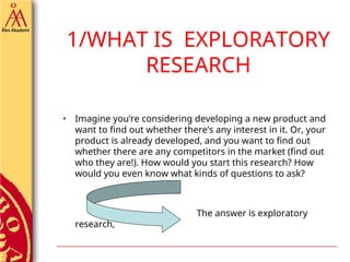 Exploratory Research.ppt important for mba | PPT