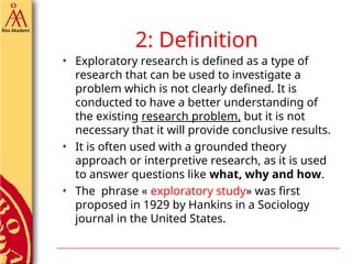 Exploratory Research.ppt important for mba | PPT