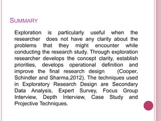 Understanding Exploratory Research Design | PPT