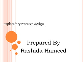 Exploratory Research Design | PPTX
