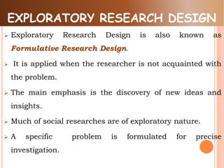 Exploratory Research Design | PPTX